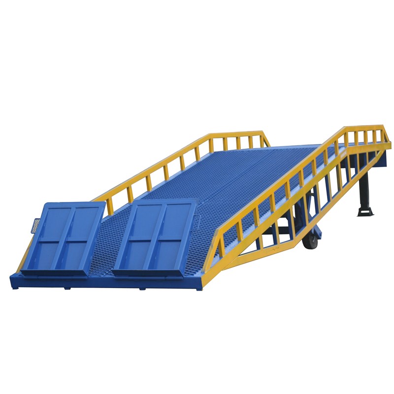 Mobile hydraulic storage yard ramp - warehouse forklift loading ramp ...