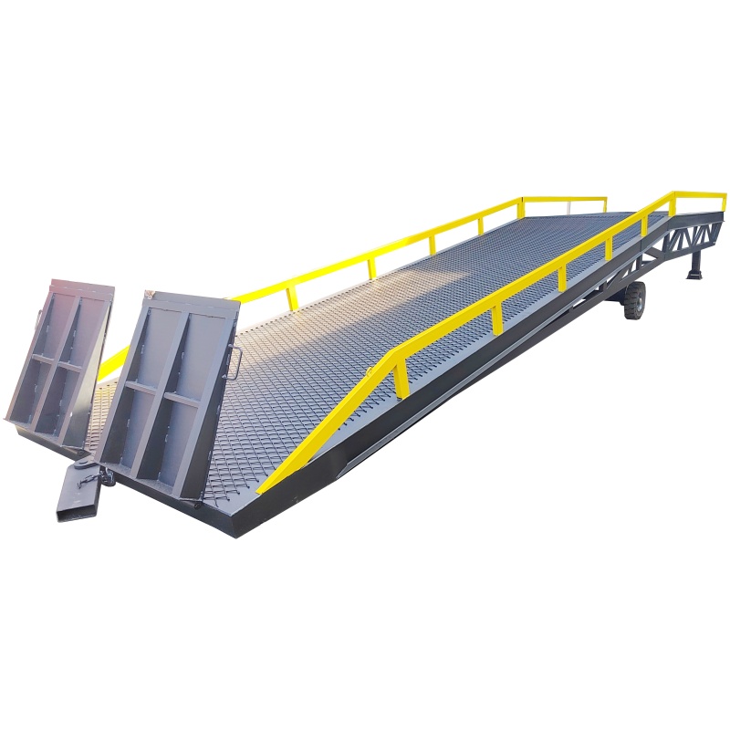 Portable yard forklift loading ramp -15 tons removable - Foshan ...